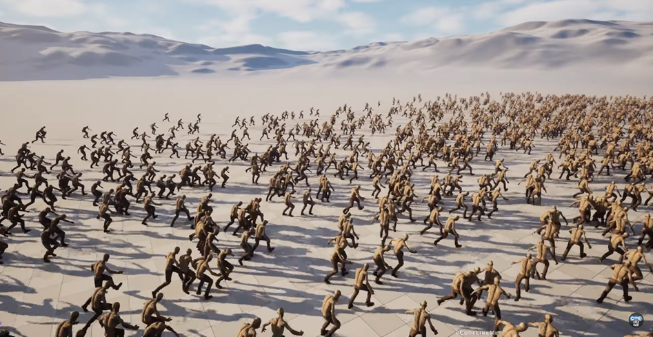 CodeLikeMe Unreal Training *Unreal Engine Niagara Zombie Horde Simulation - Part 1 - Marching ...