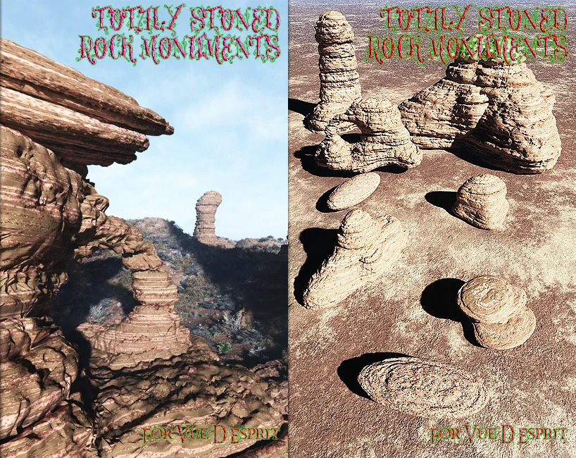Totally Stoned - Rock Monuments For Vue 2026 - Free Daz 3D Models