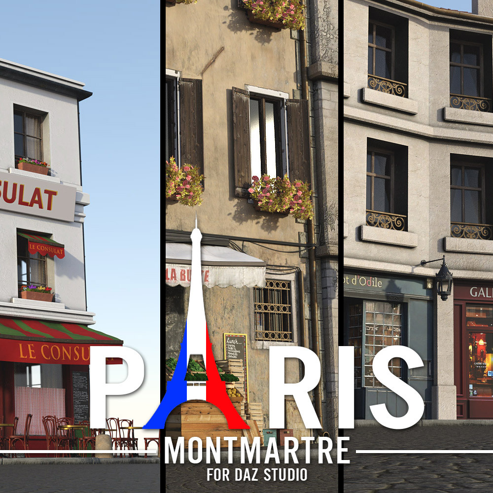 PARIS – Montmartre For DS Iray 2026 - Free Daz 3D Models