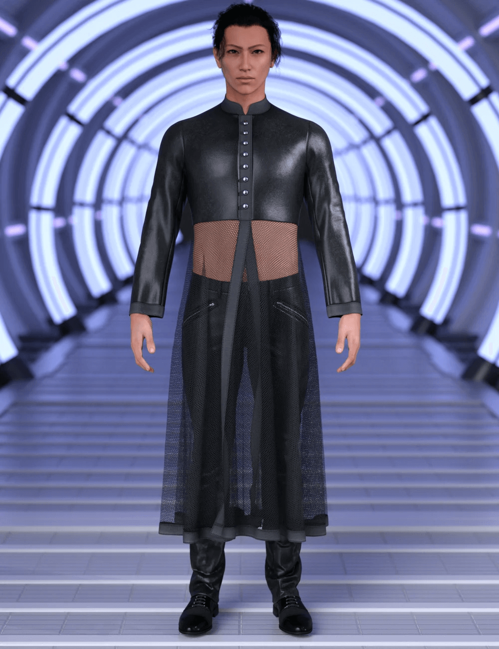 DForce LV Renegade Leather Outfit For Genesis 9 2026 - Free Daz 3D Models