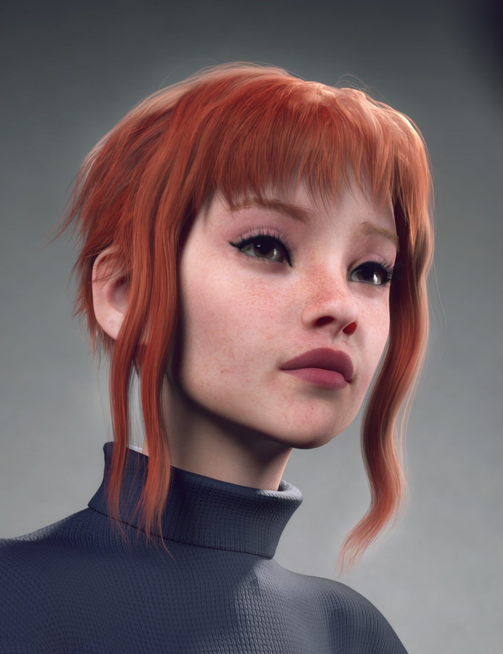 DForce CS Mona Hair For Genesis 9 2025 - Free Daz 3D Models