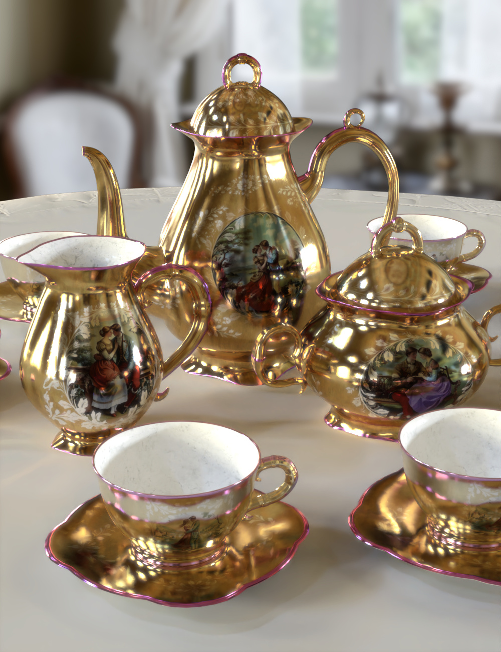 Porcelain Tea Set 2026 - Free Daz 3D Models