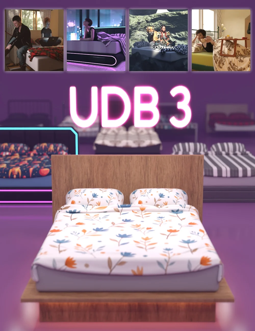Ultimate DForce Bed 3 2025 - Free Daz 3D Models