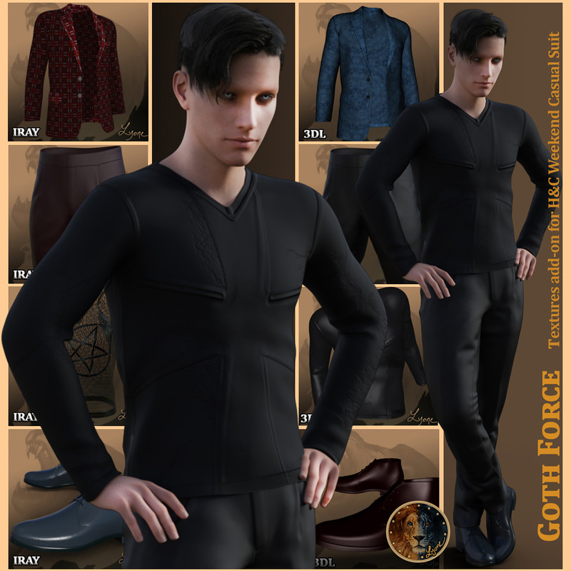 Goth Force For H&C Weekend Casual Suit For Genesis 8 Male (re-upload Of ...