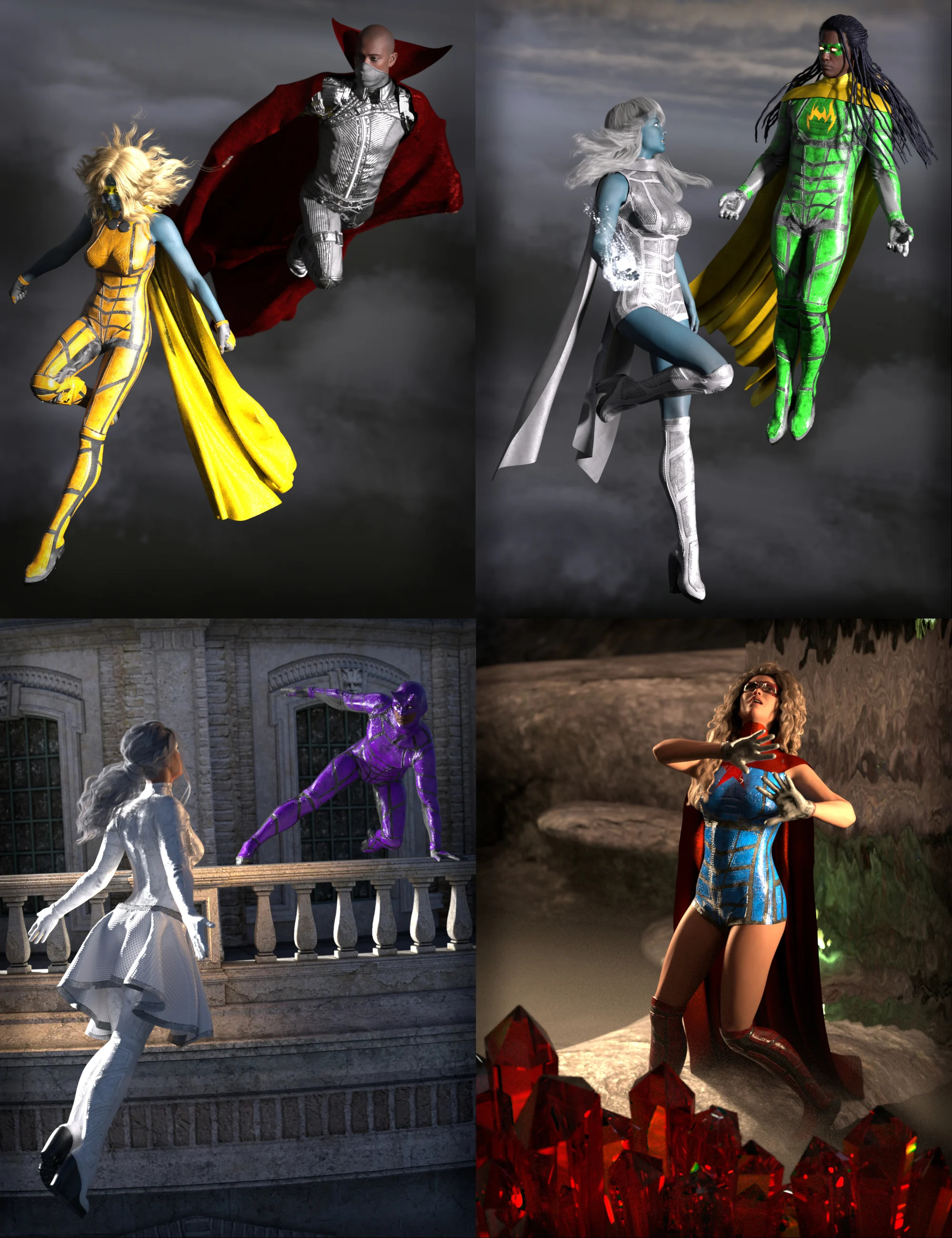 SY Superhero Bundle Genesis 9 2026 - Free Daz 3D Models