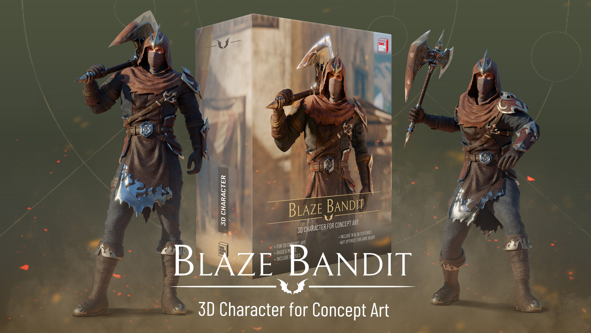 Blaze Bandit - 3D Character For Concept Art 2026 - Free Daz 3D Models