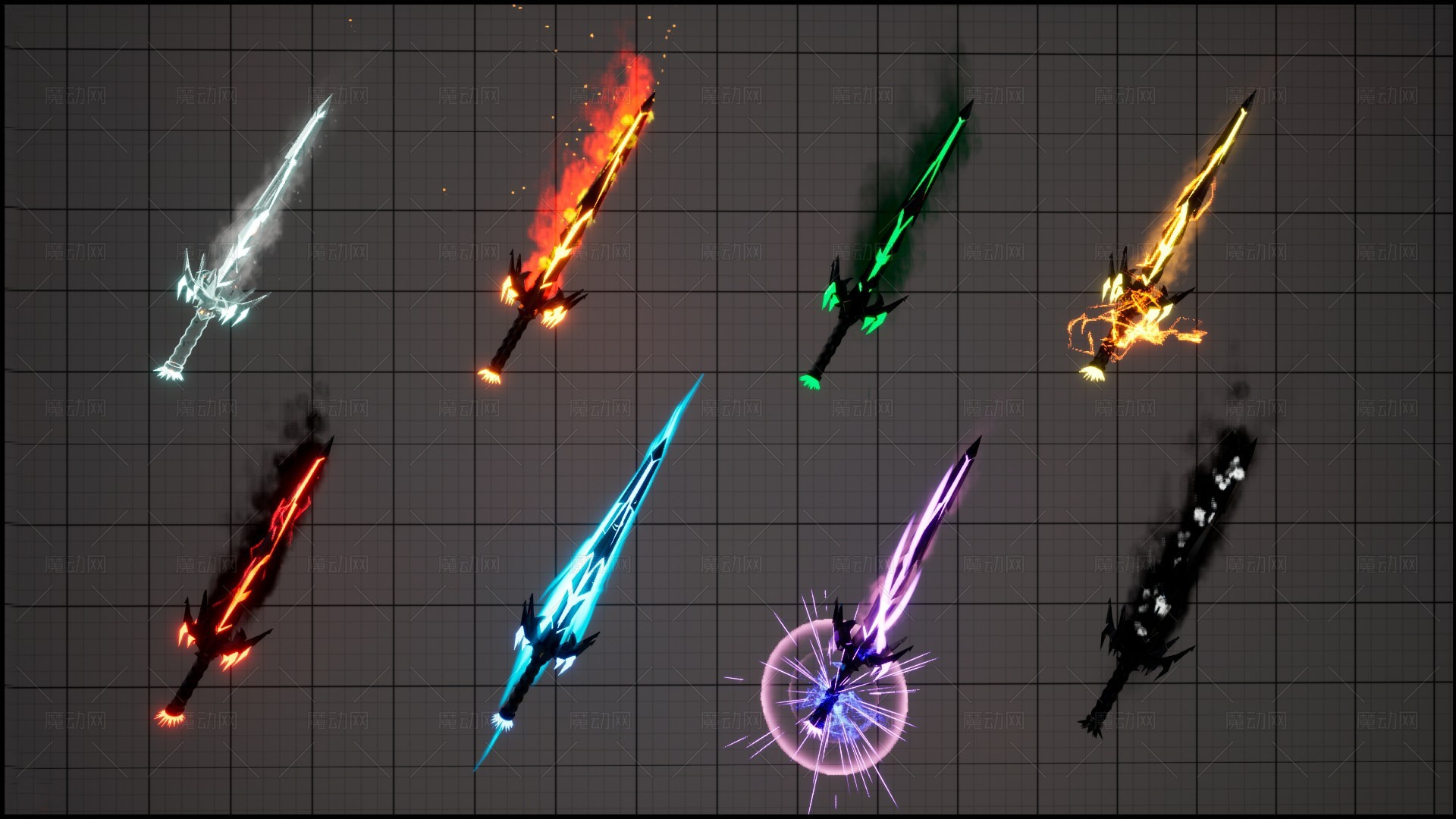 RPG Sword Buffs VFX Pack 2025 - Free Daz 3D Models