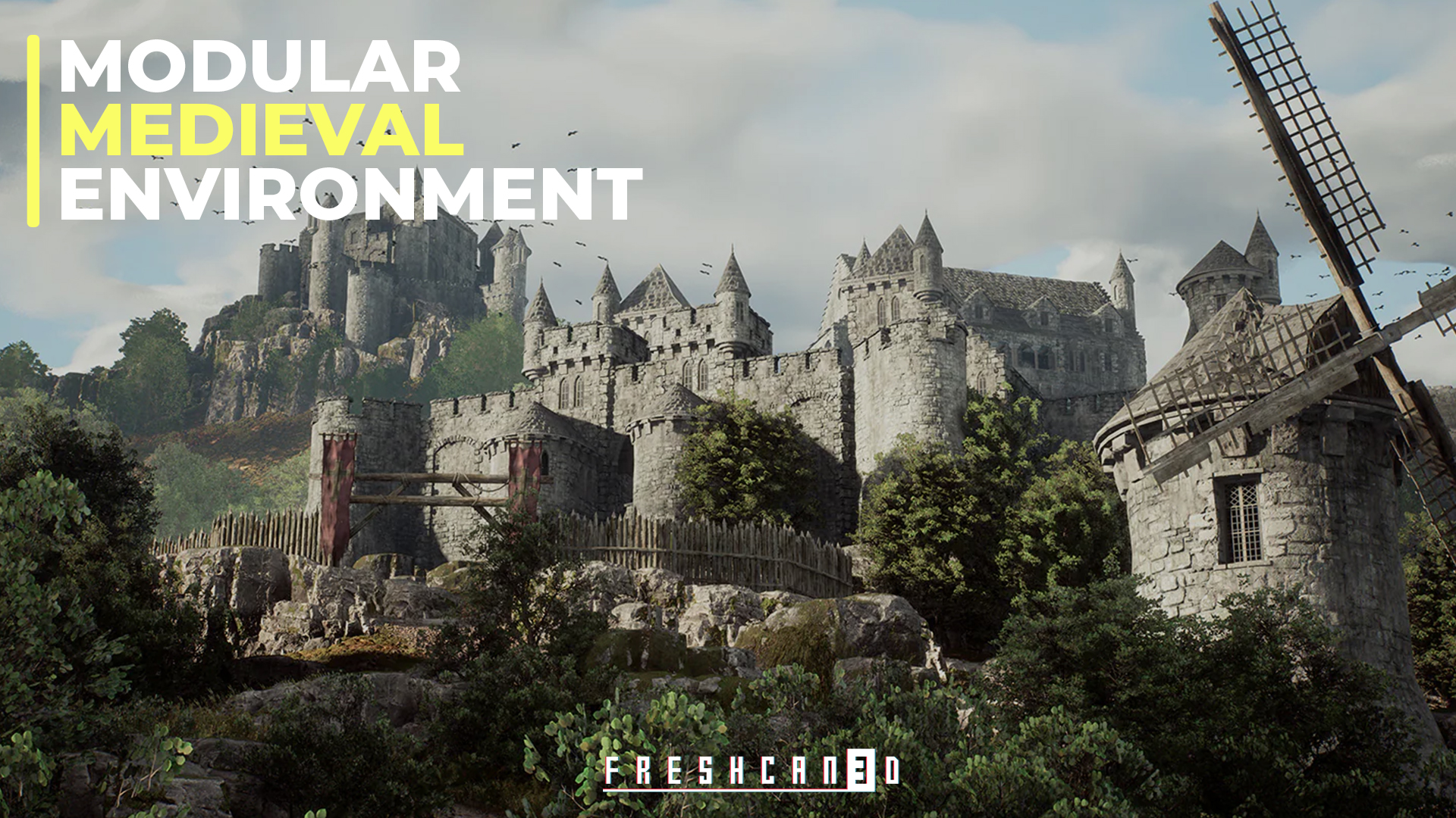 Modular Medieval Environment (Medieval Castle, Medieval Houses, Medieval Church) 2025 - Free Daz ...