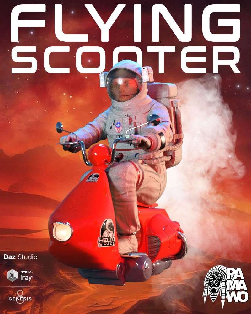 Flying Scooter DS 2025 - Free Daz 3D Models