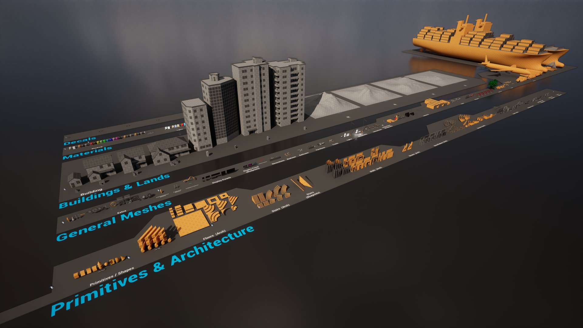 Unreal Engine Blockout Starter Pack 2025 - Free Daz 3D Models