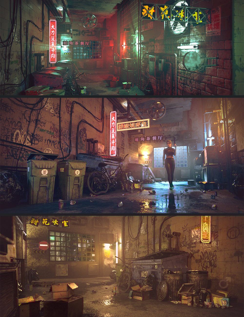 Cyberpunk Hidden Back Alley 2025 - Free Daz 3D Models