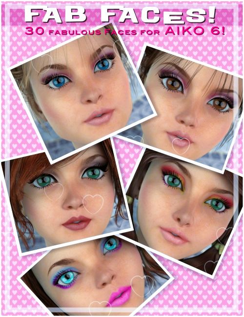 Fab Faces For Aiko 6 2026 - Free Daz 3D Models