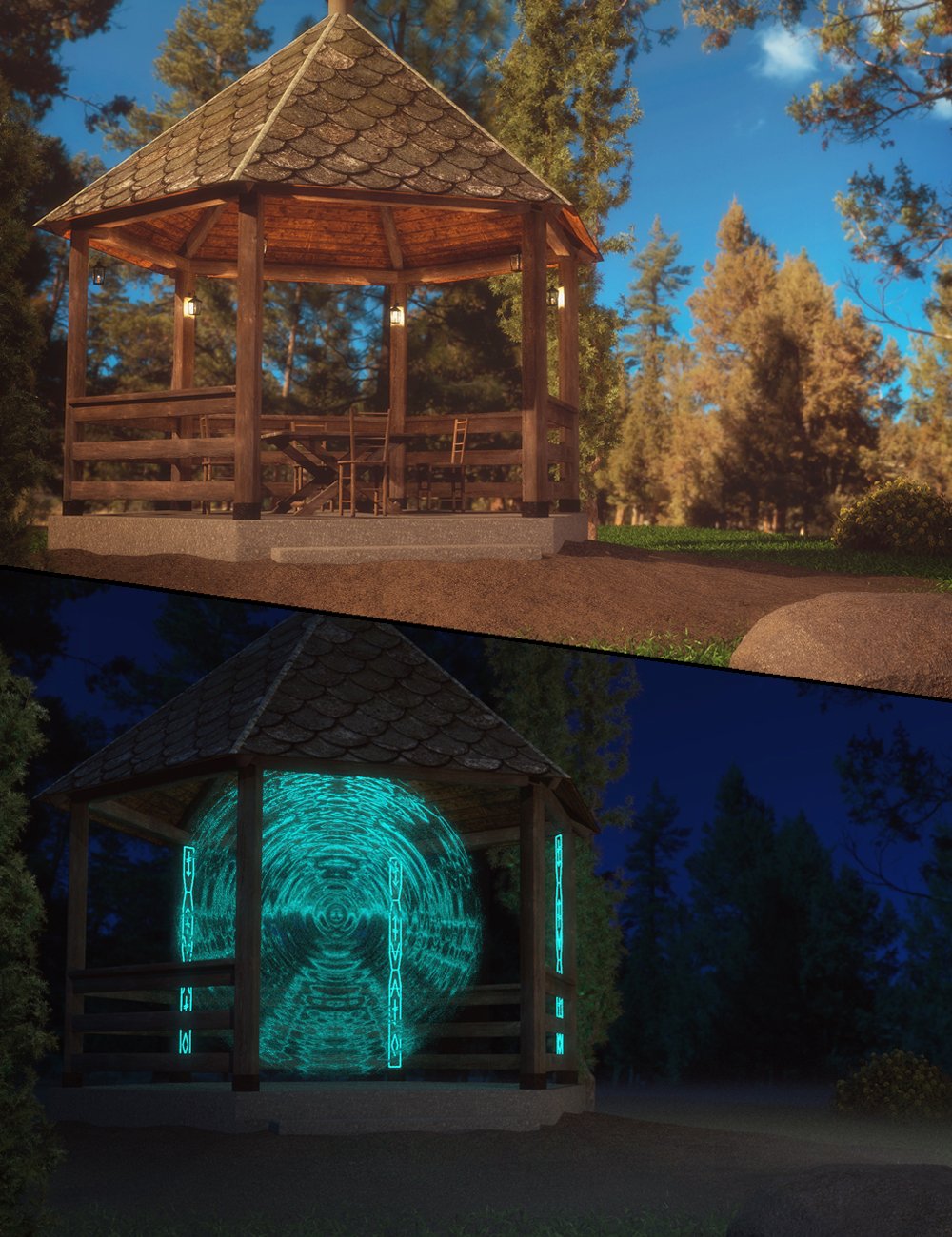 Enchanted Portal Gazebo 2026 - Free Daz 3D Models