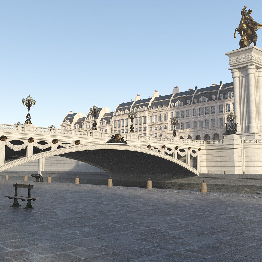 PARIS - Pont Alexandre III 2026 - Free Daz 3D Models