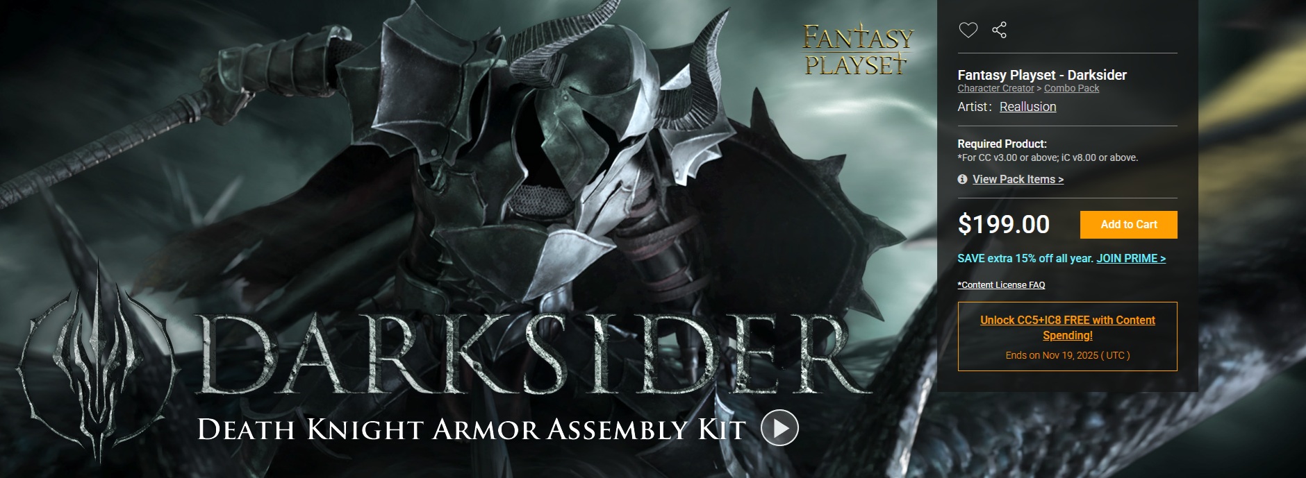 Fantasy Playset - Darksider Format Character Creator 2026 - Free Daz 3D Models