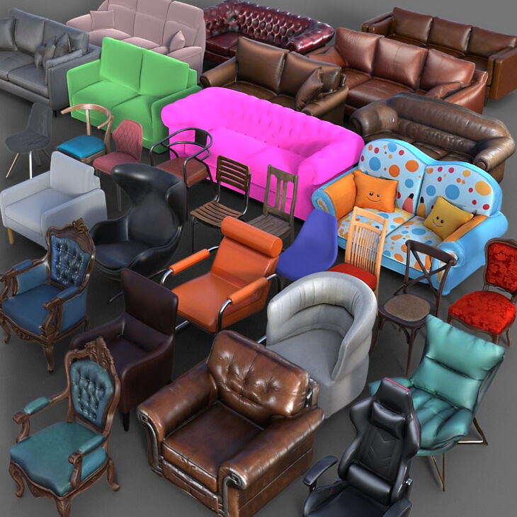 Seats Collection For Daz Studio Repost 2026 - Free Daz 3D Models