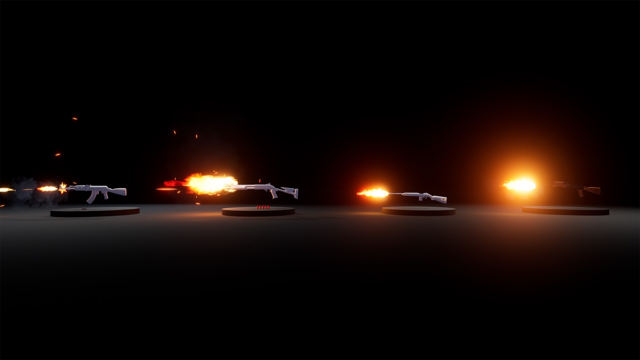 Niagara Muzzle Flash Fx Pack 2025 - Free Daz 3D Models