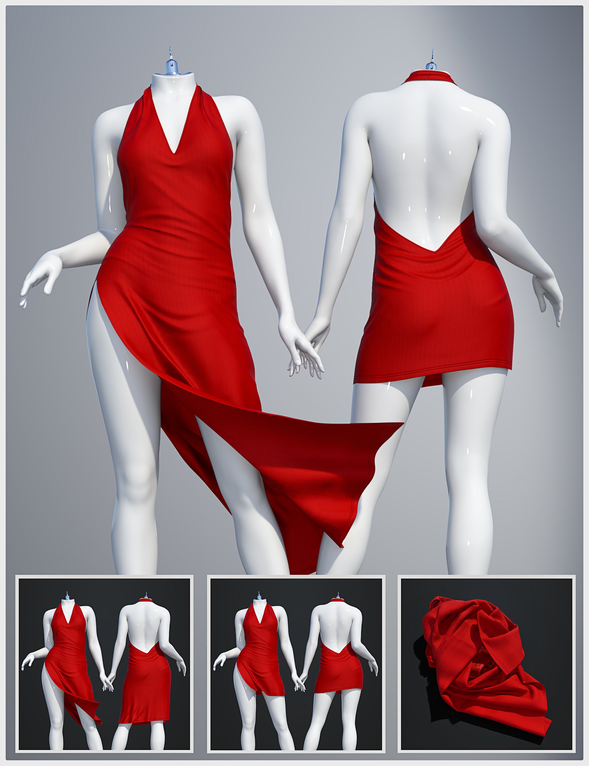 DForce SU Gown Collection For Genesis 9 2025 - Free Daz 3D Models