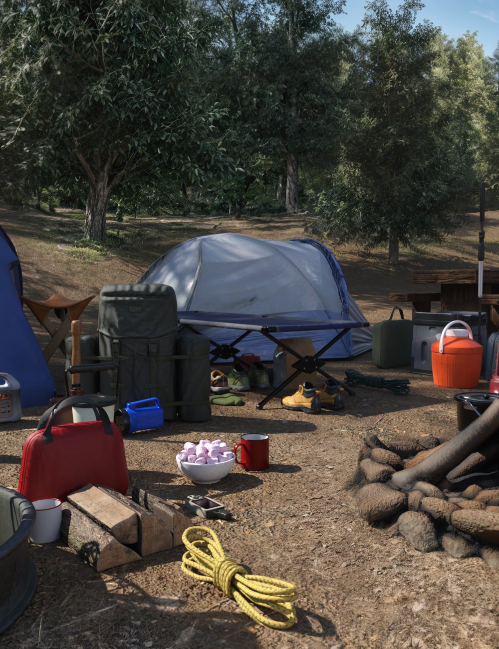 FG Camping Time 2025 - Free Daz 3D Models