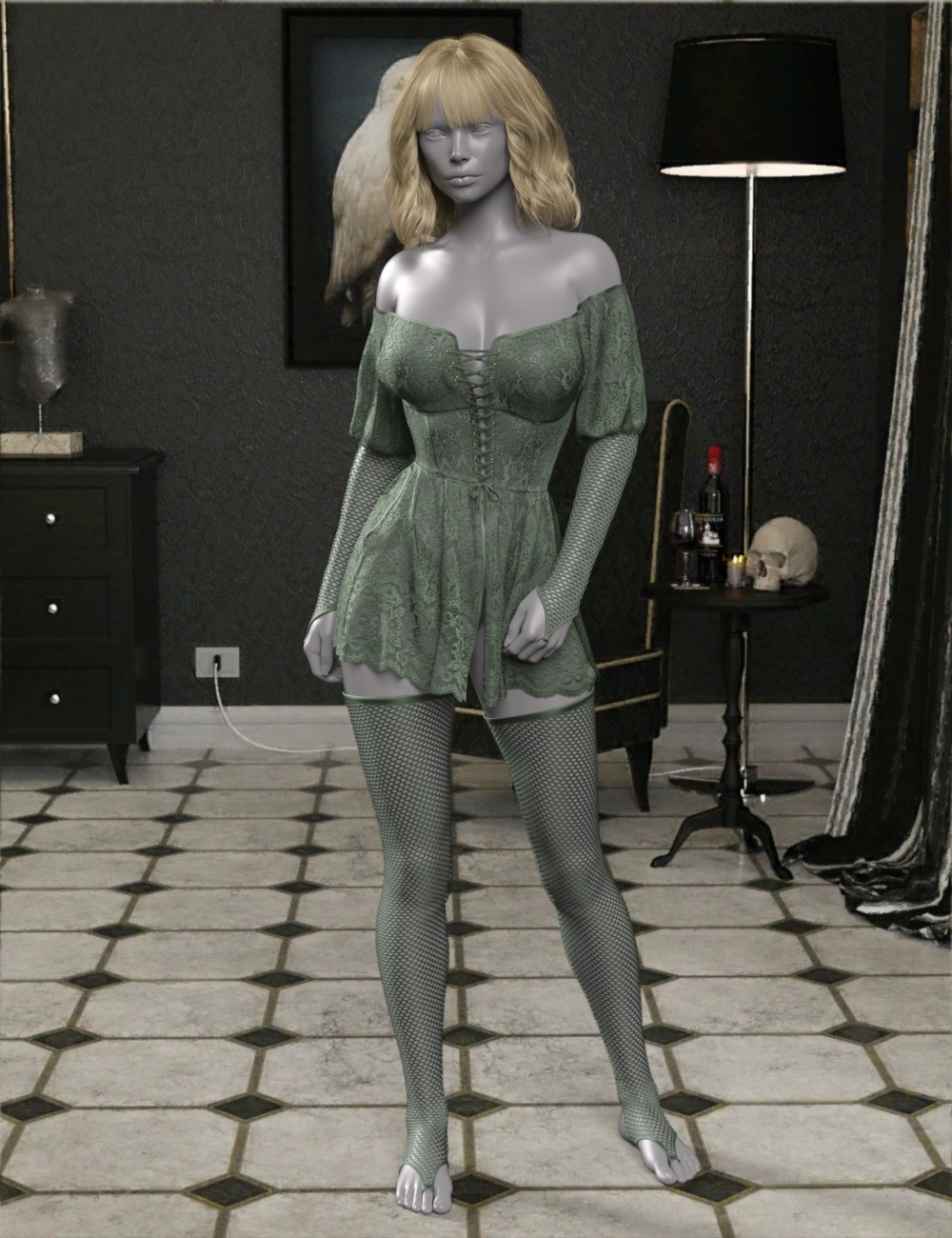 InStyle - DTT Renaissance Off-shoulder Dress Set For G8F And G9 [Request]