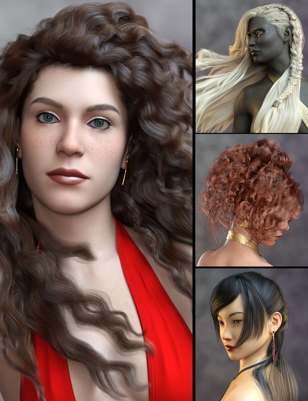 AB Natural Hair Shaders 2026 - Free Daz 3D Models