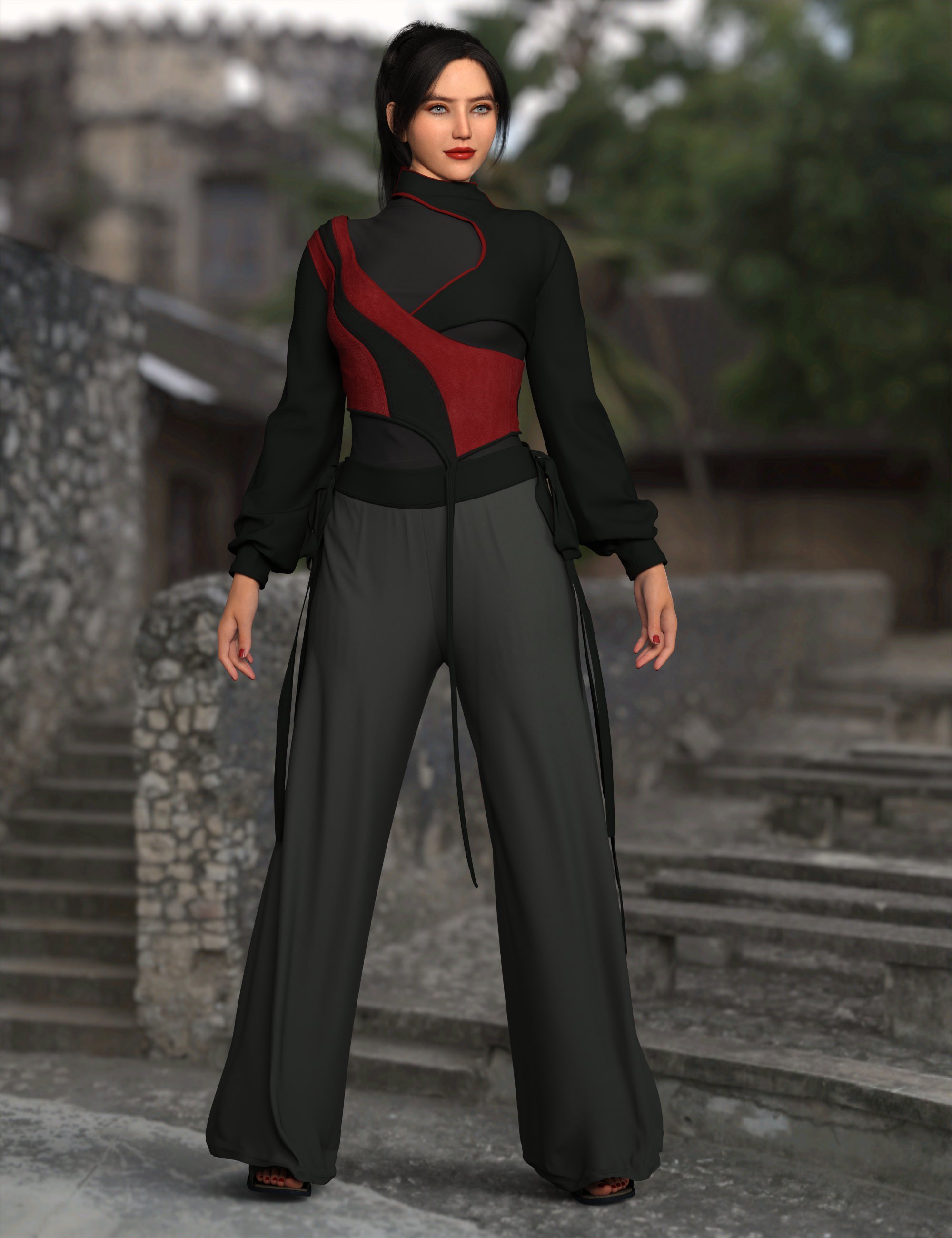 DForce Mai Outfit For Genesis 9 2026 - Free Daz 3D Models