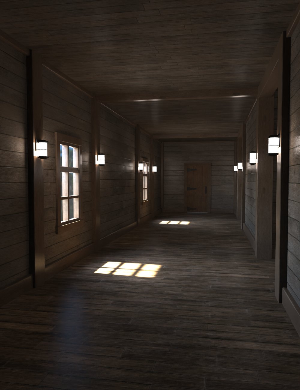Wooden Hallway Interior [Request]