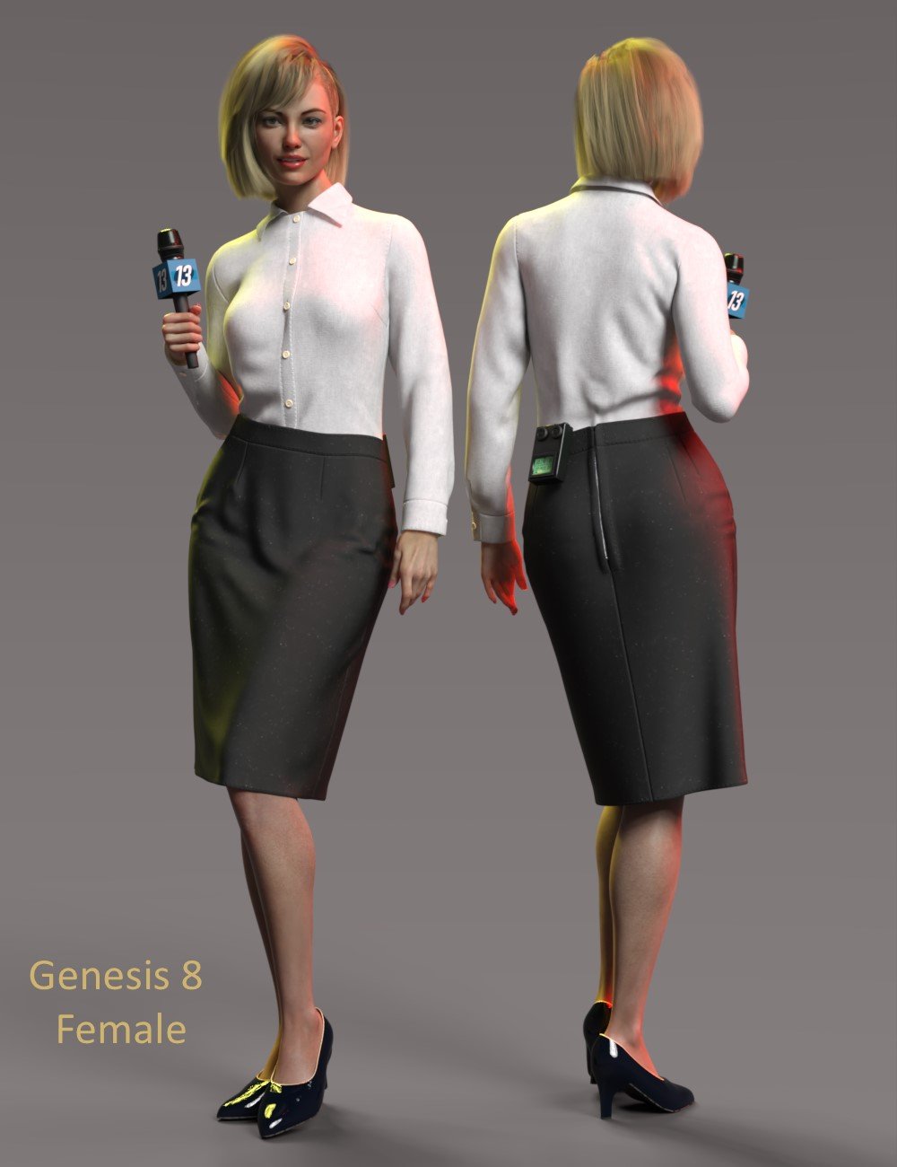 DForce Deadline Reporter Outfit For Genesis 9 And 8 Female 2026 - Free ...