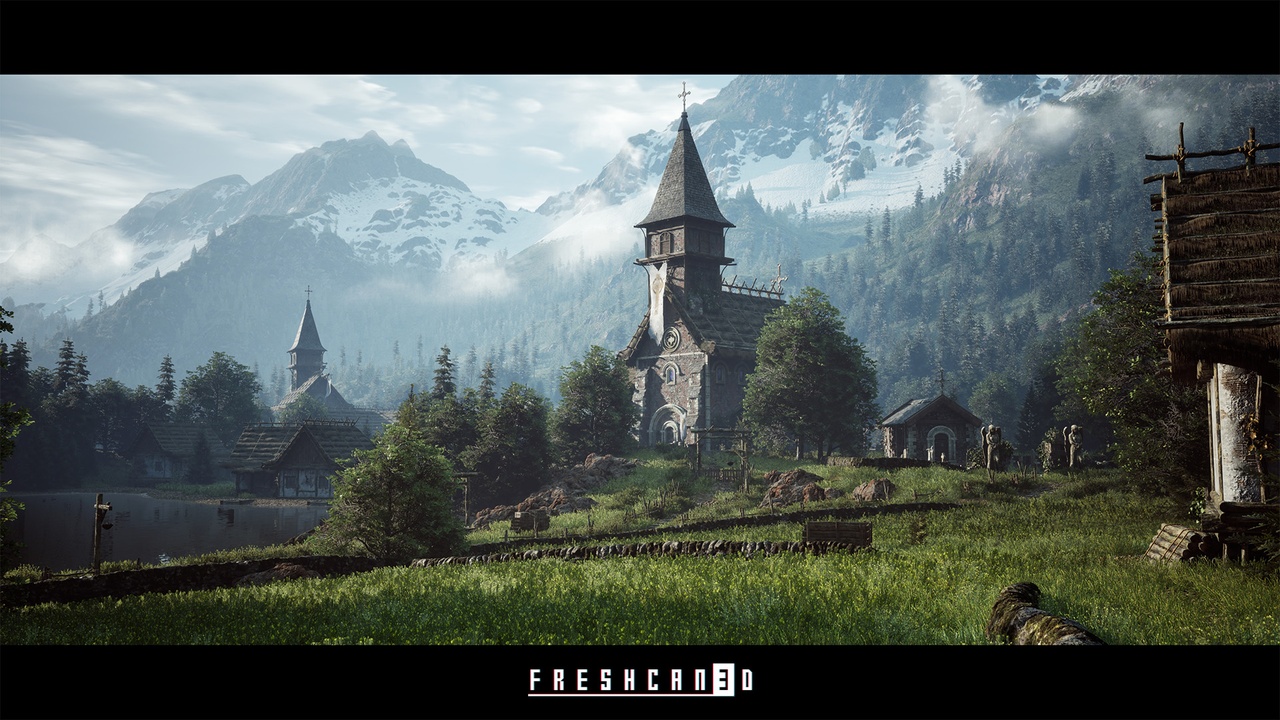 Medieval Environment (Mountain Medieval , Medieval Church, Medieval ...