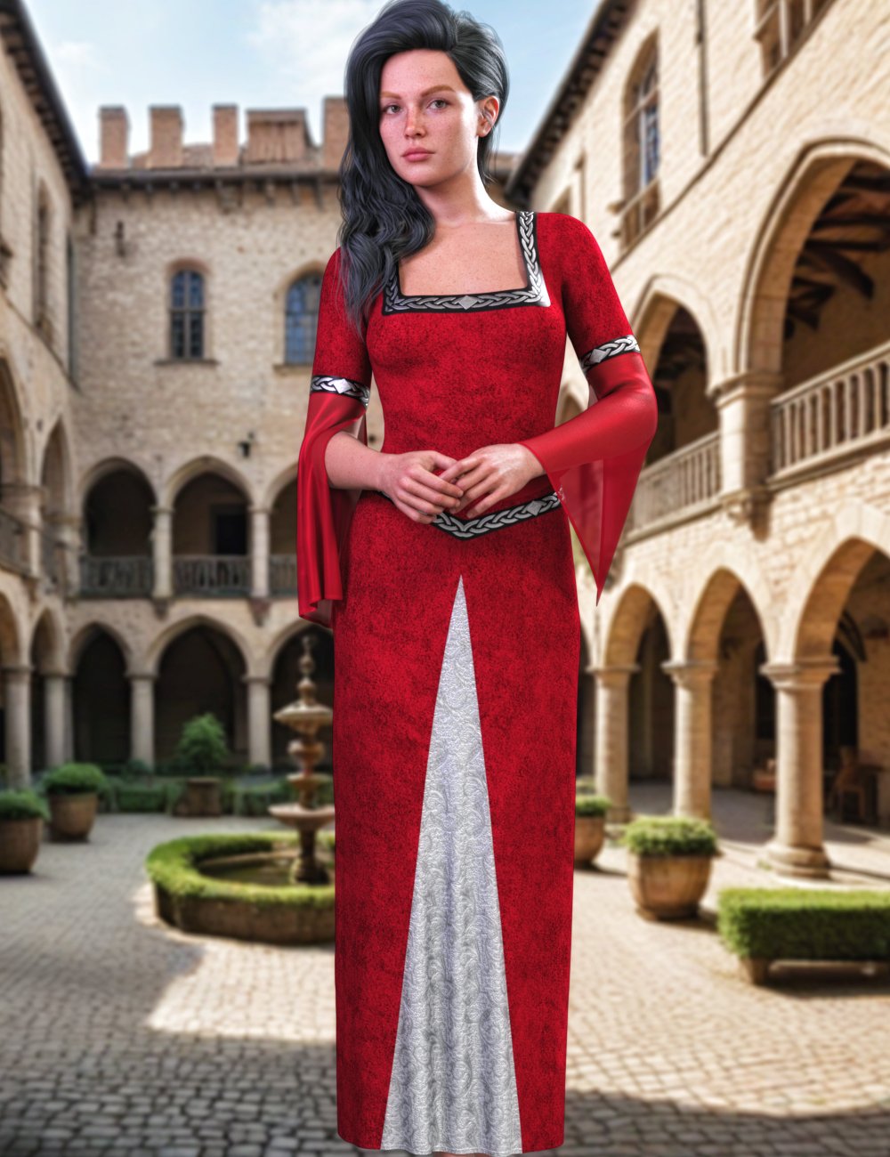JMR DForce Arianne Medieval Dress For Genesis 9 And 8 Female 2025 ...