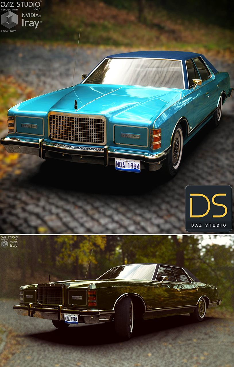 Ford LTD Landau 1975 For DAZ Studio 2025 - Free Daz 3D Models