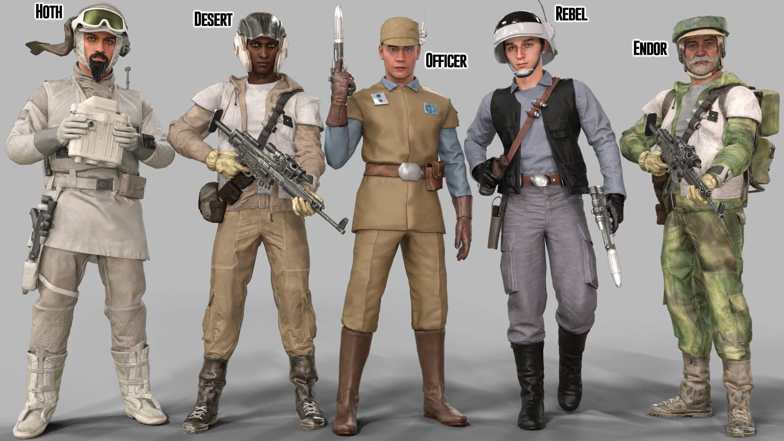 Rebel Alliance Uniforms For Genesis 8 And 9 Male + Weapons 2026 - Free ...