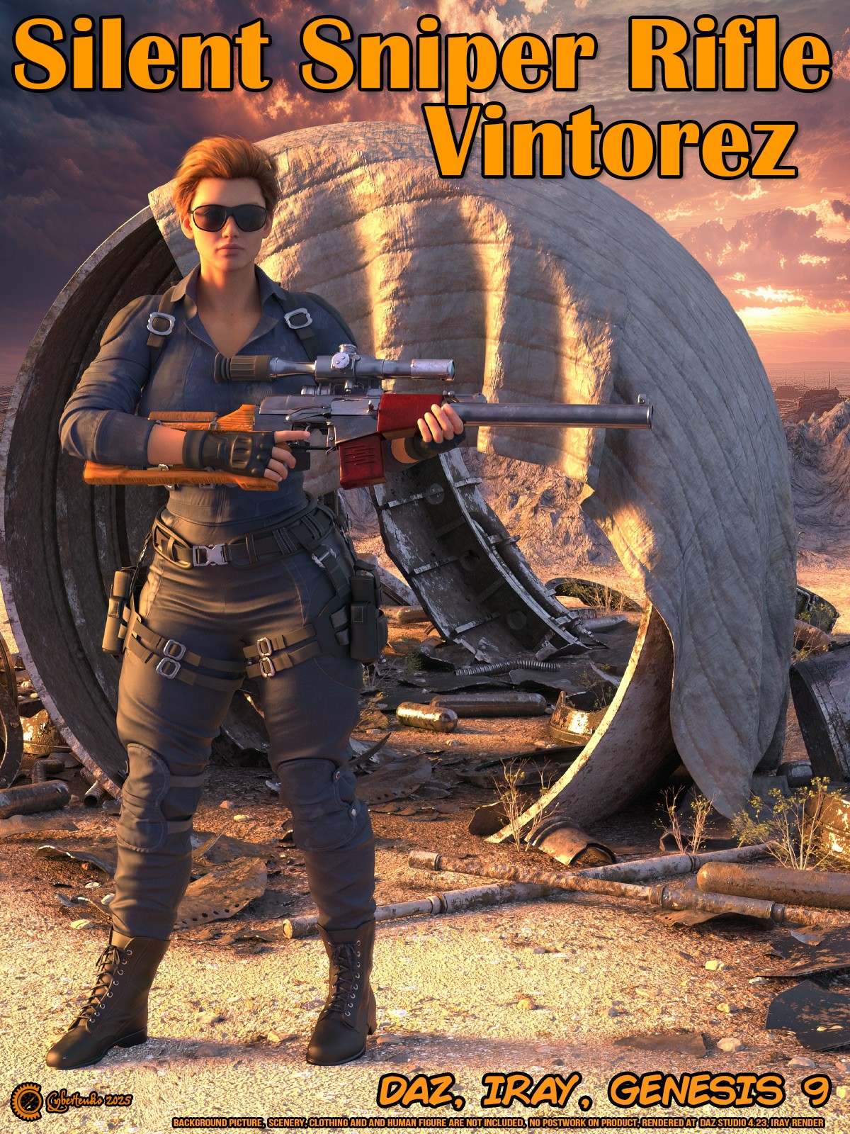 Silent Sniper Rifle Vintorez For Daz Studio [Request]