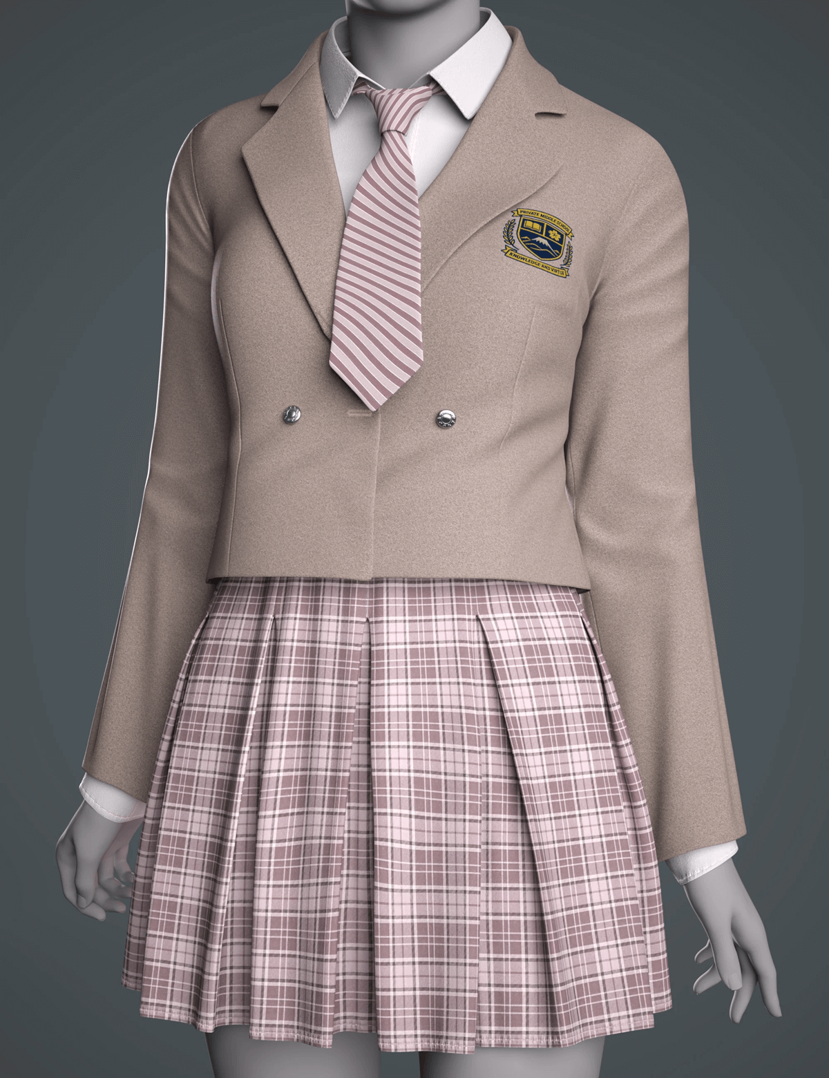 DForce GN Cute Japanese School Uniform For Genesis 9 2025 - Free Daz 3D ...
