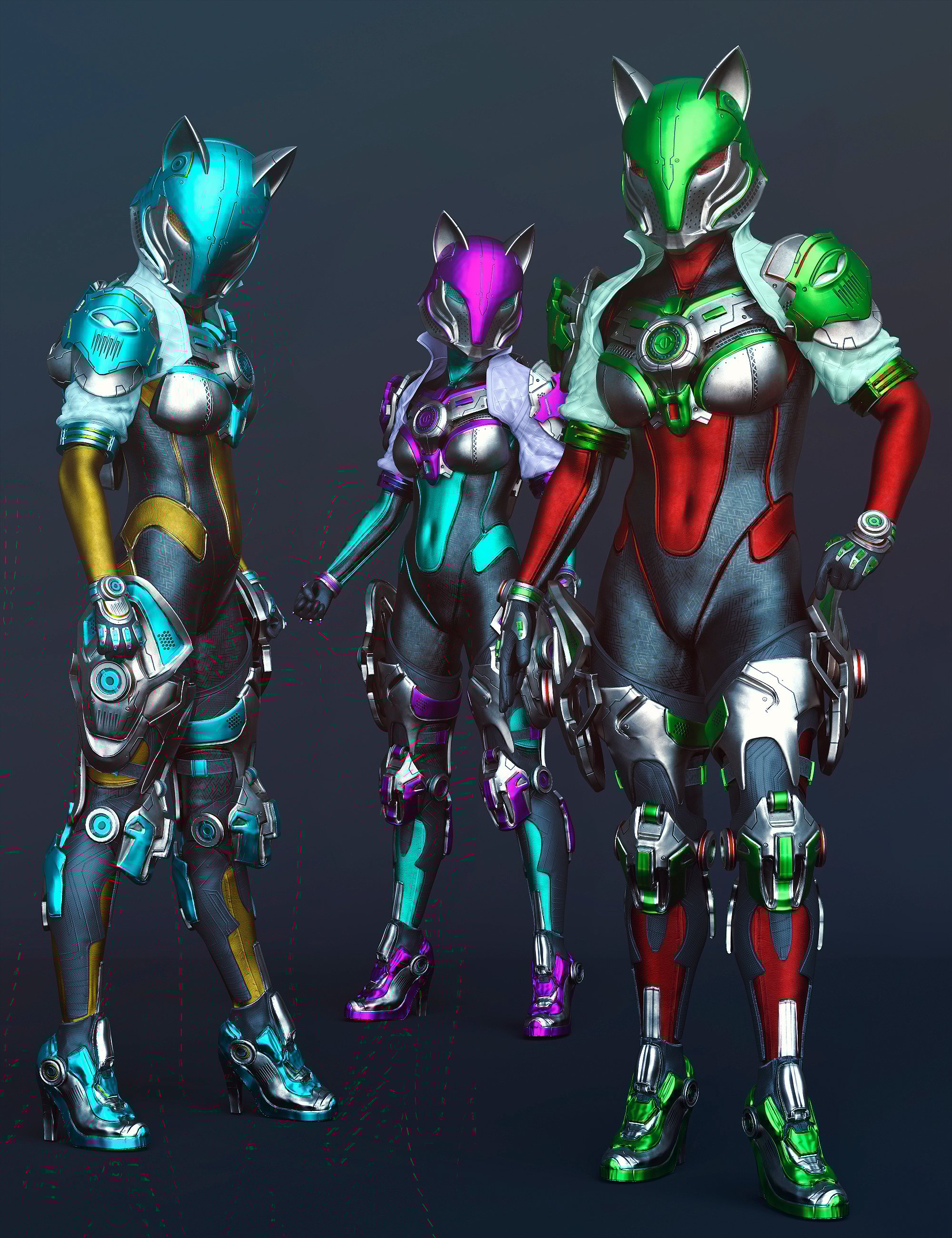 Synthra Sci-Fi Tech Suit For Genesis Texture Add-On 2025 - Free Daz 3D ...