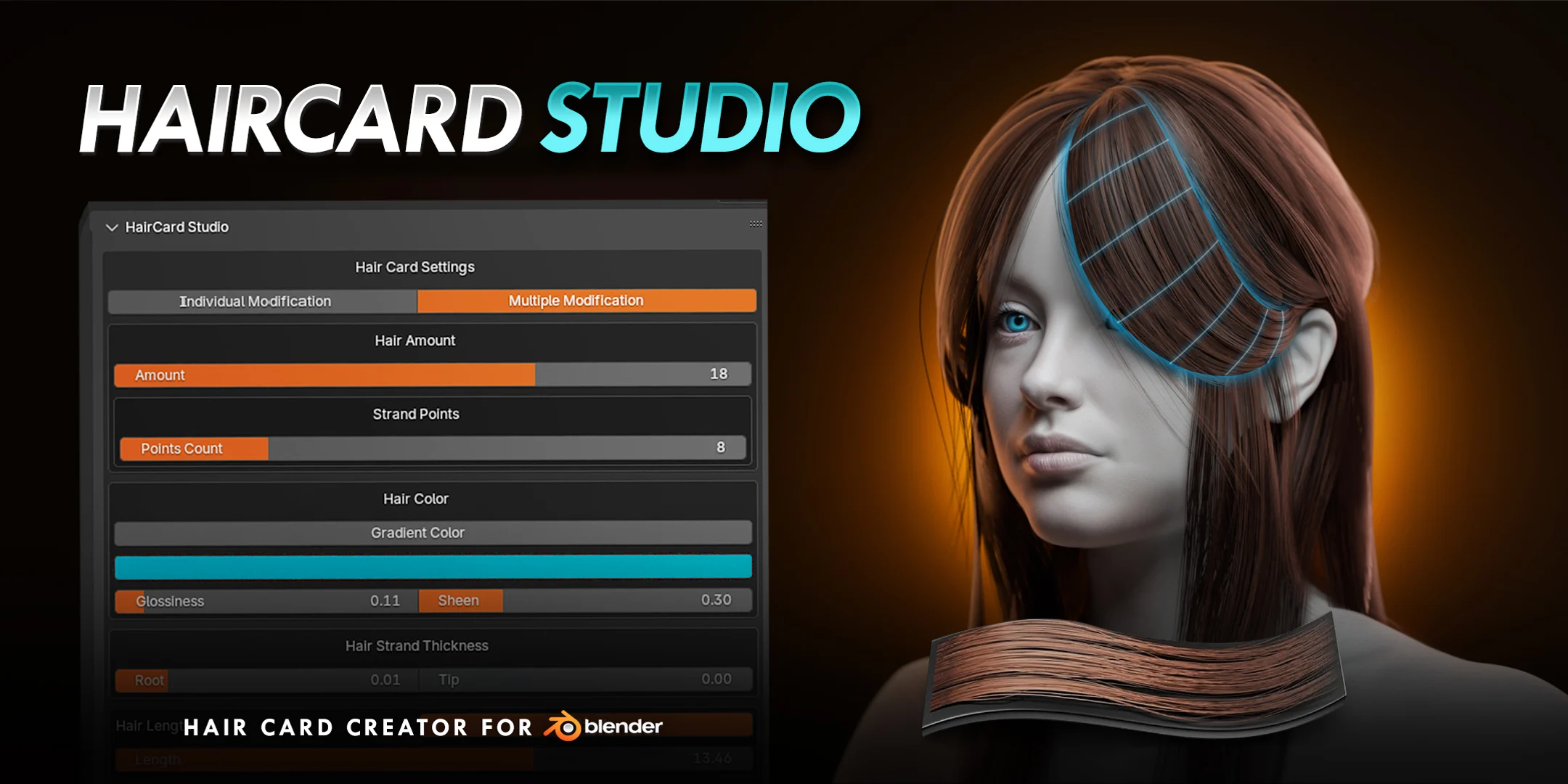 Hair Card Studio (Hair Card Creator Addon For Blender) 2026 - Free Daz ...
