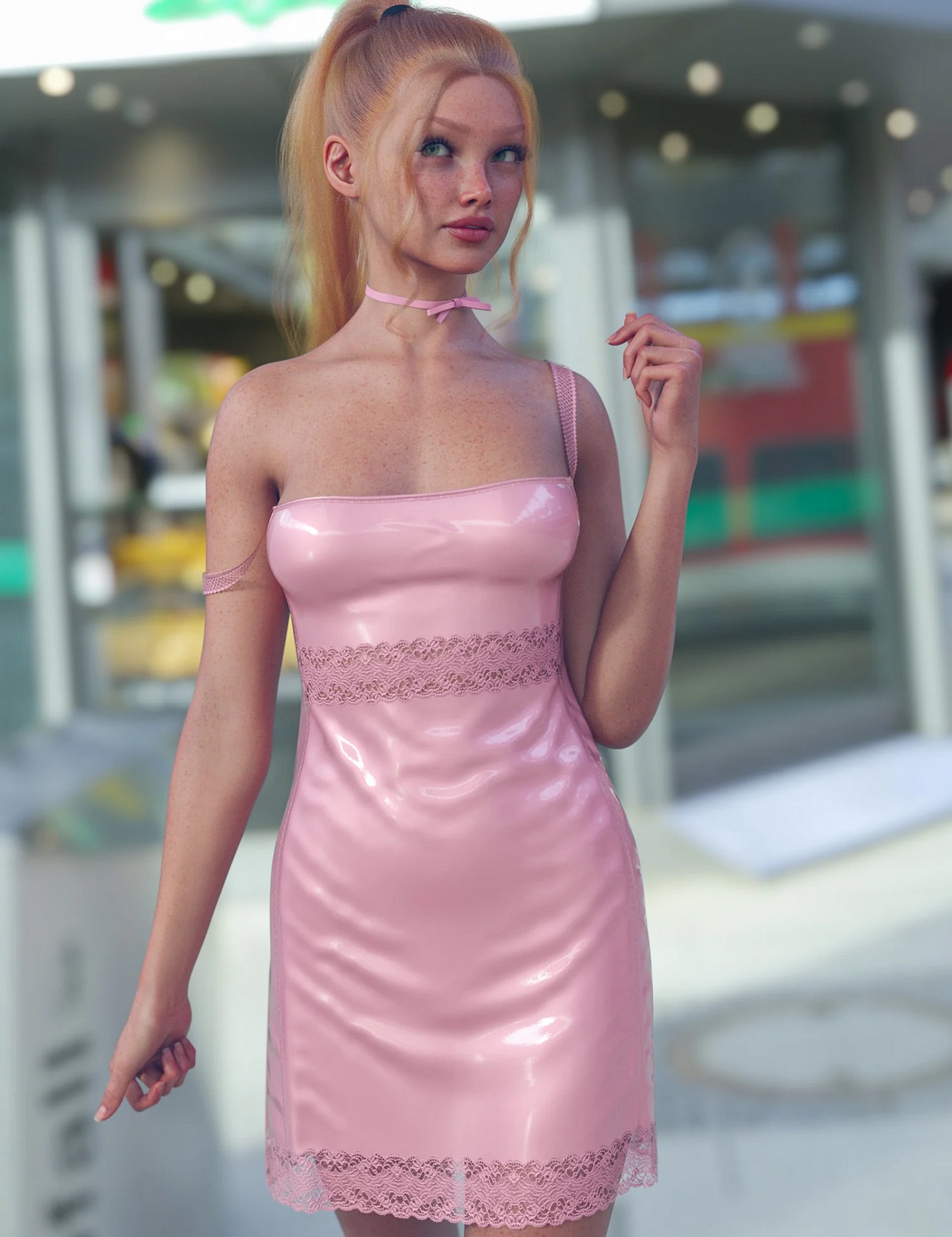 DForce Candy Candy Dress For Genesis 9 2026 - Free Daz 3D Models