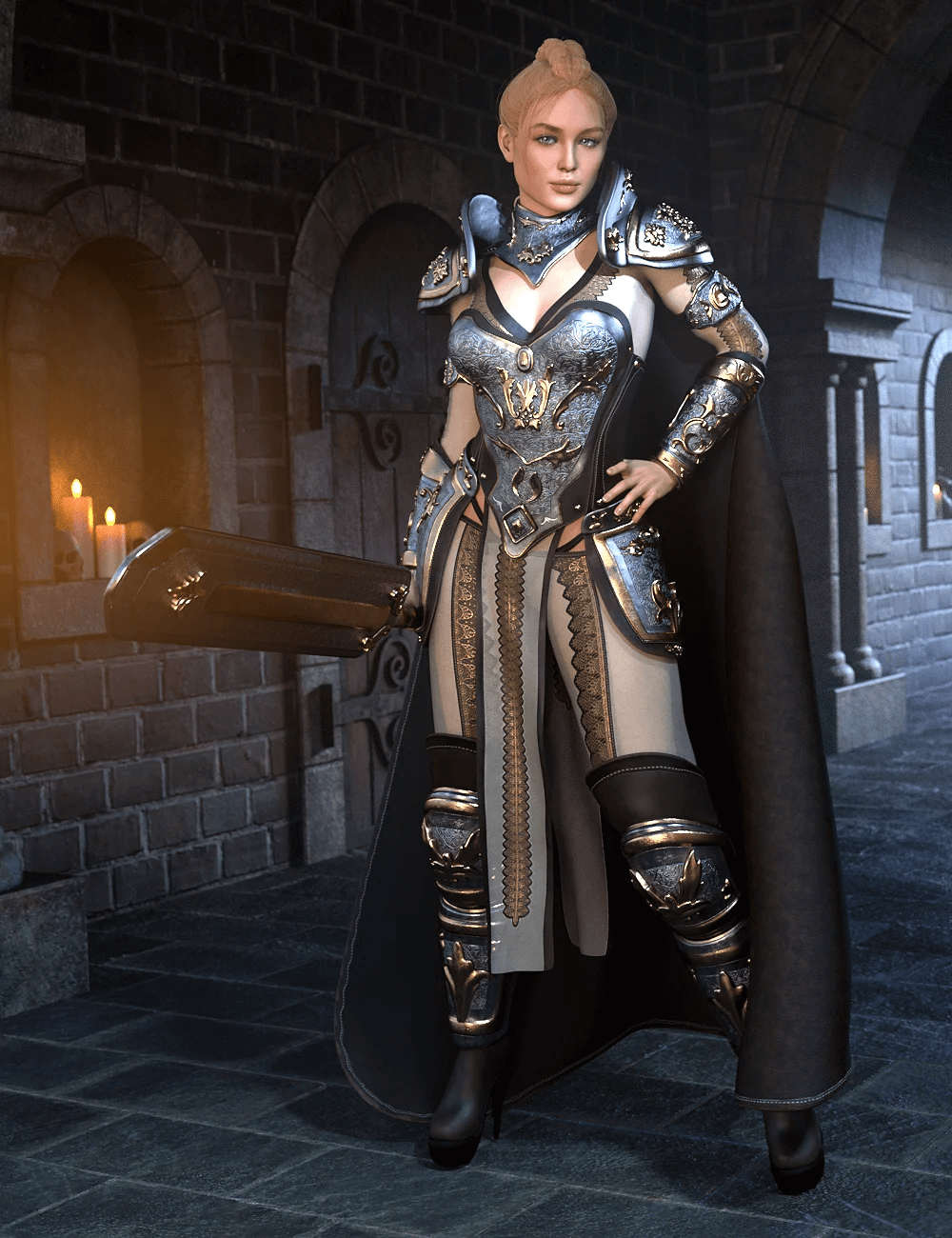 Valorias Plate Fantasy Armor Bundle For Genesis 8, 8.1 & 9 Females 2026 ...