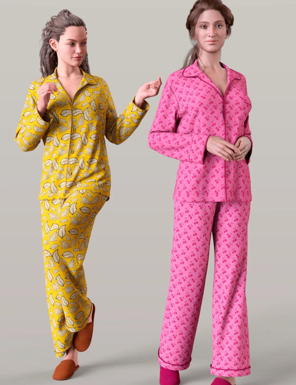 TN Charming Textures For DForce Cozy Pajama Outfit 2026 - Free Daz 3D ...
