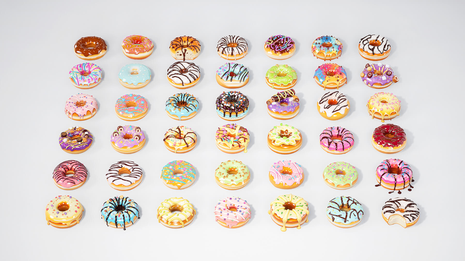 Donuts, Bread, And Cakes - Blend,fbx,obj,max,c4d,ue 2026 - Free Daz 3D ...