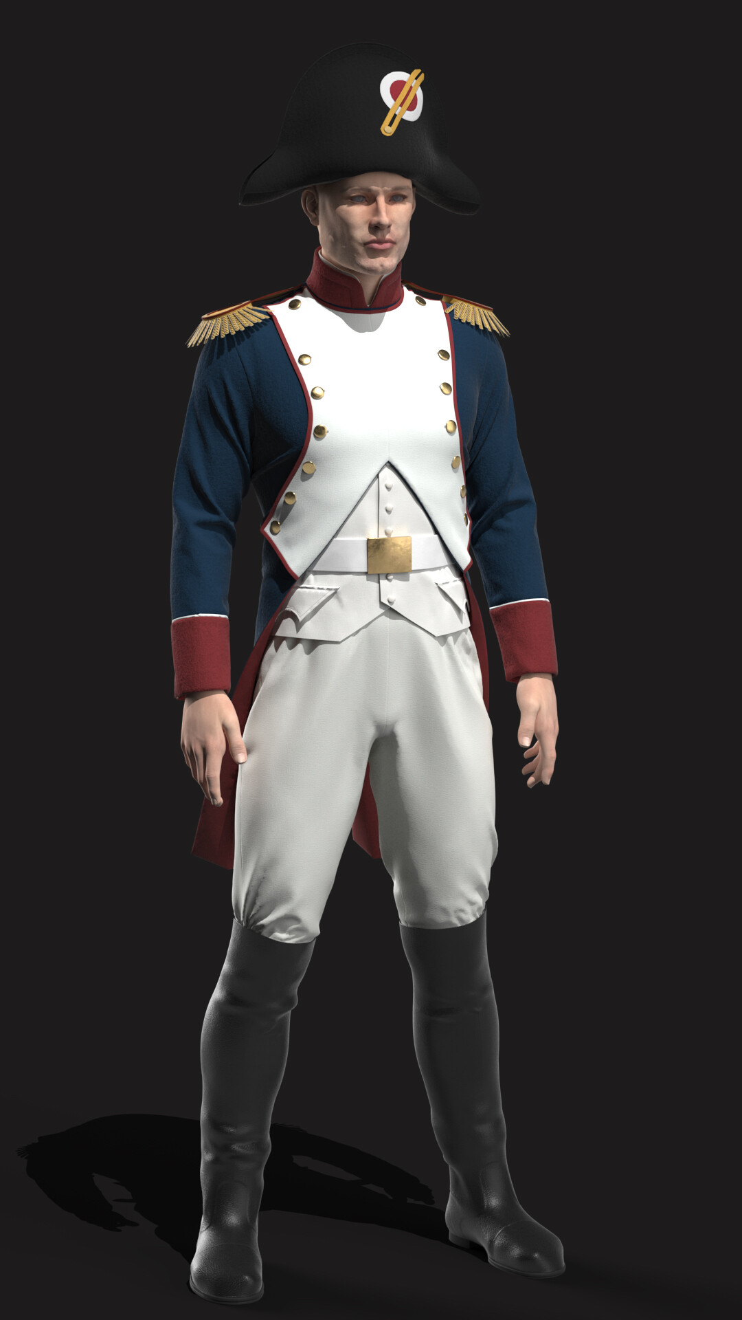 Marvelous Designer French Army Officer 2026 - Free Daz 3D Models