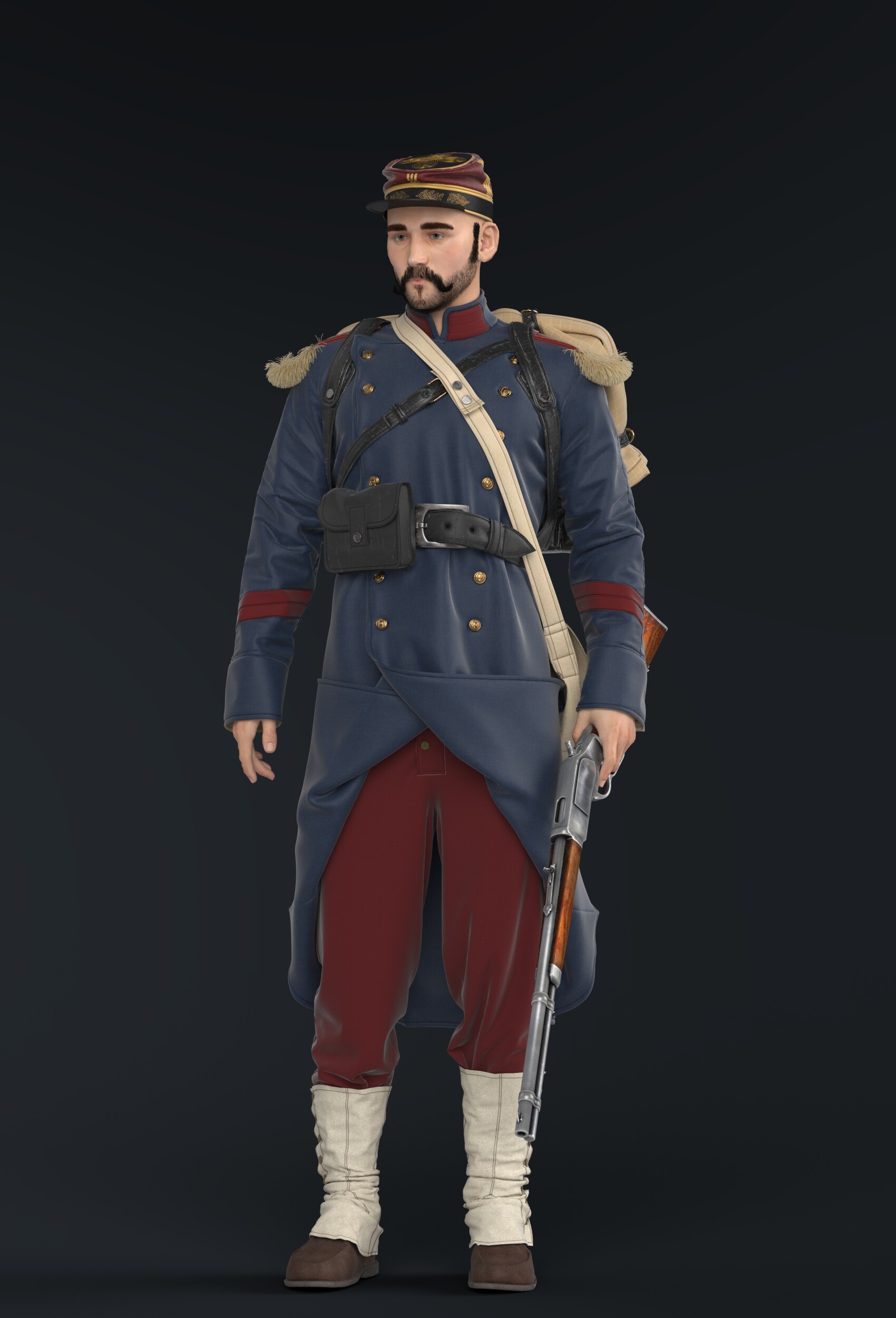 Marvelous Designer French Soldier 2026 - Free Daz 3D Models