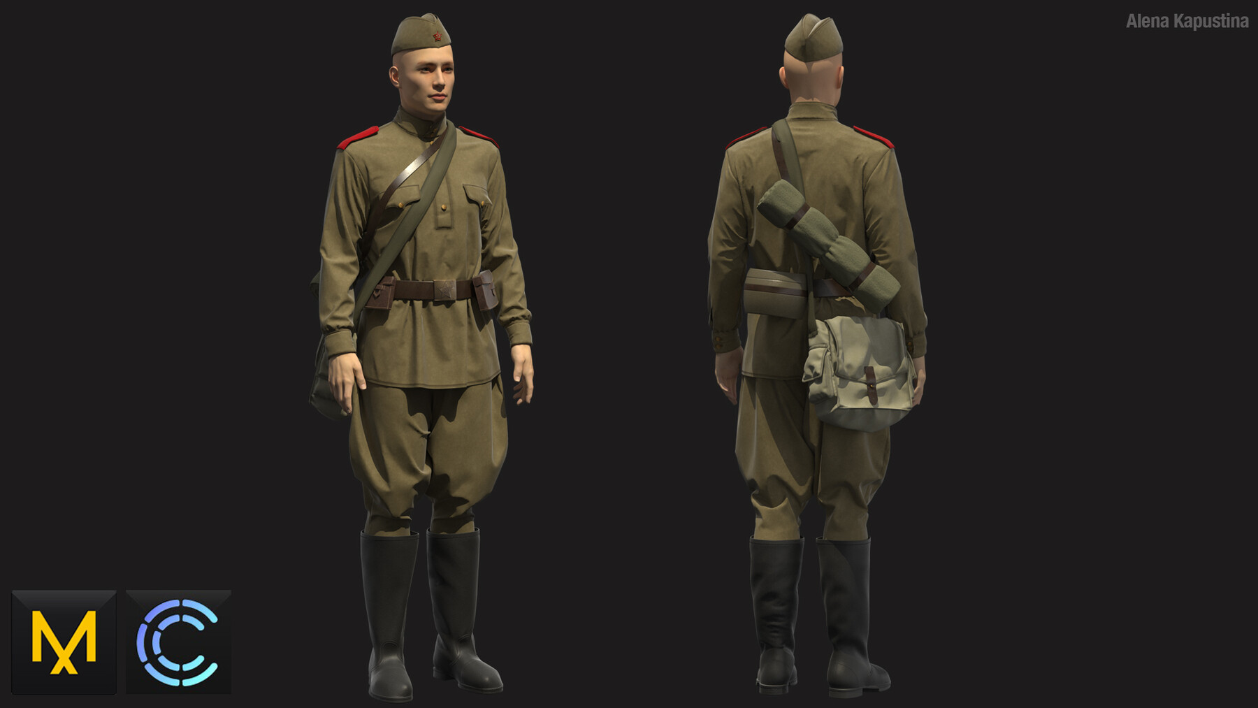 Marvelous Designer USSR Soldier Uniform 2026 - Free Daz 3D Models