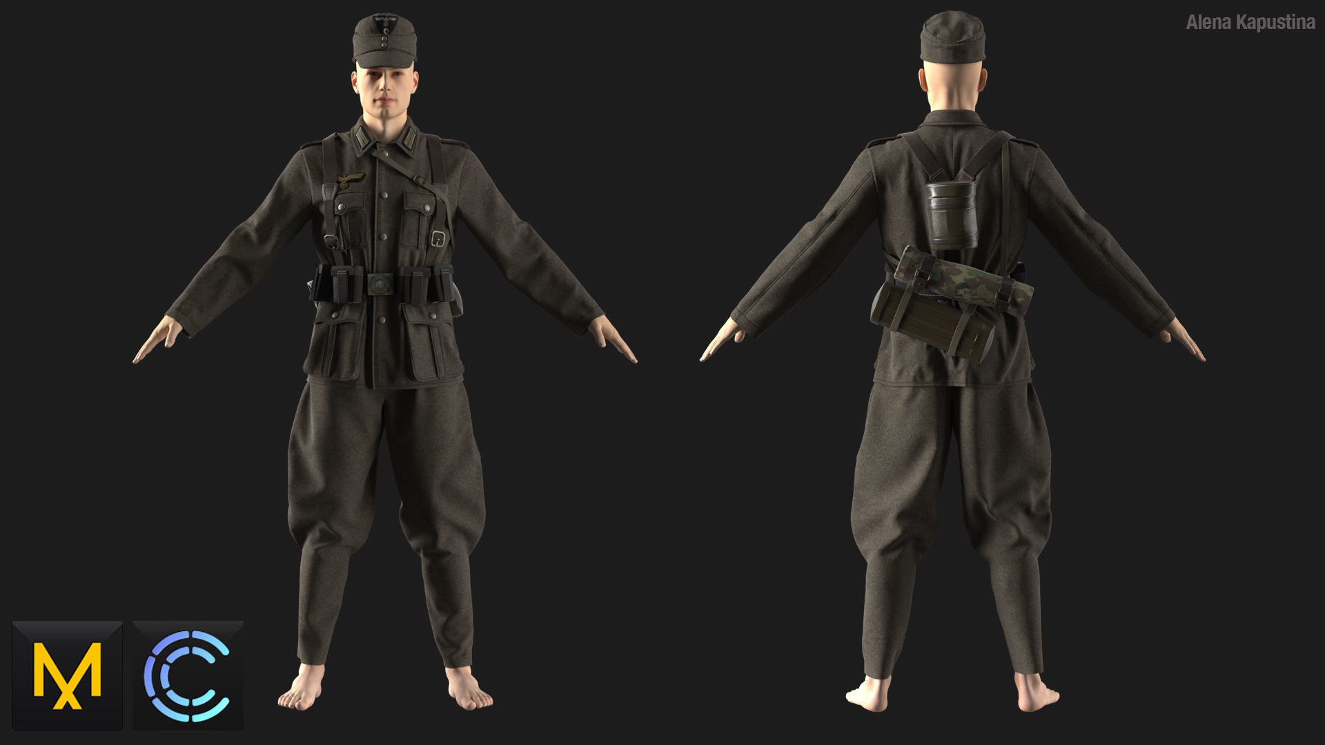 Marvelous Designer WWII German Soldier 2026 - Free Daz 3D Models