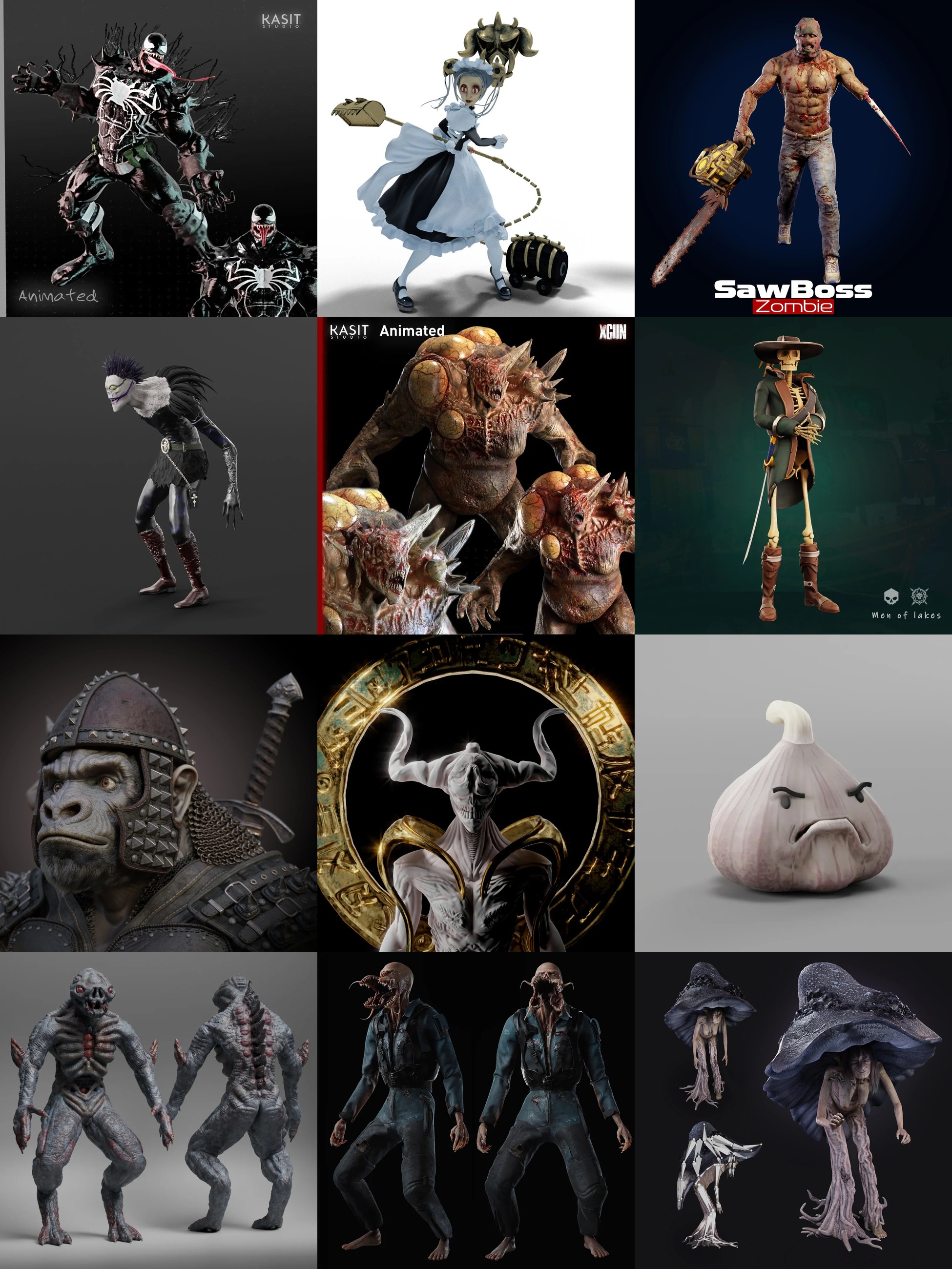 [Blender] BlenderKit Monsters Pack 3 2026 - Free Daz 3D Models