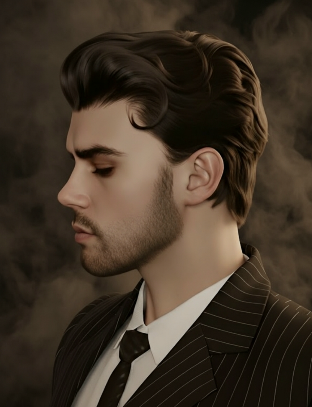 DForce GatsB Classic Swept Back Hair For Genesis 9 2026 - Free Daz 3D ...