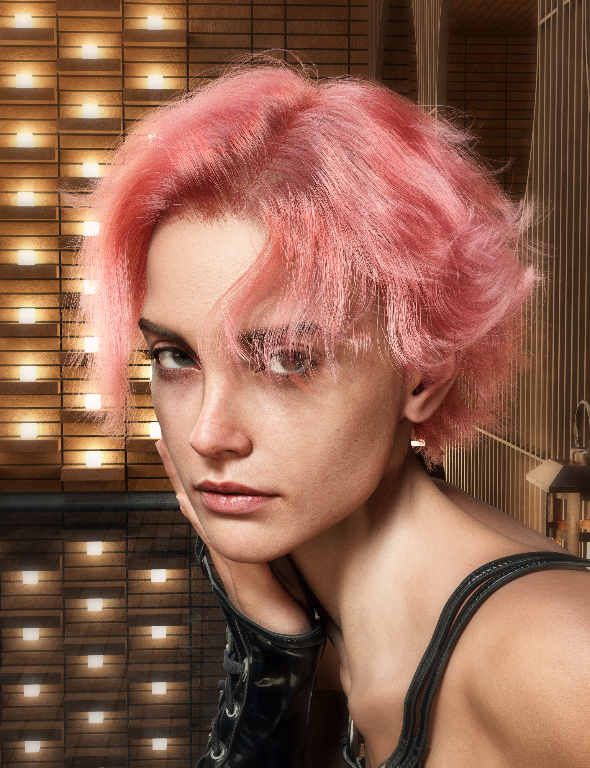 DForce FE Strand-Based Vintage Short Curly Hair For Genesis 9 2026 ...