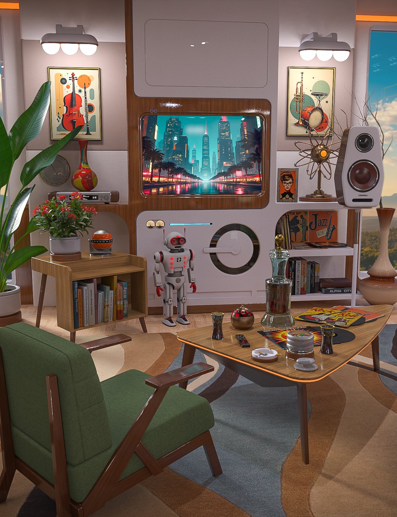 SE Futuristic Interior Props 2026 - Free Daz 3D Models