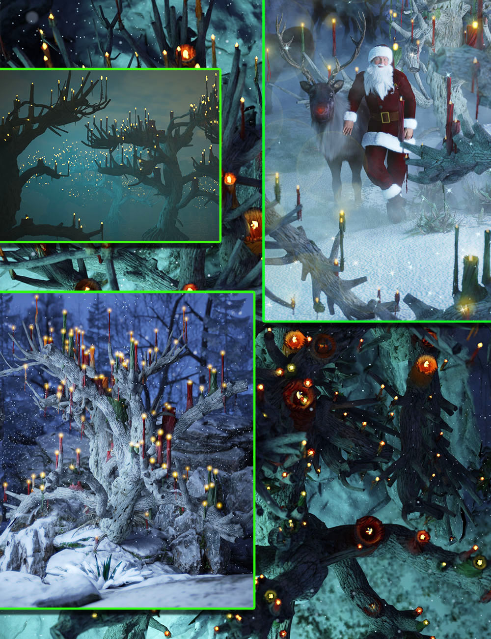 LR Illuminated Candle Trees 2026 - Free Daz 3D Models