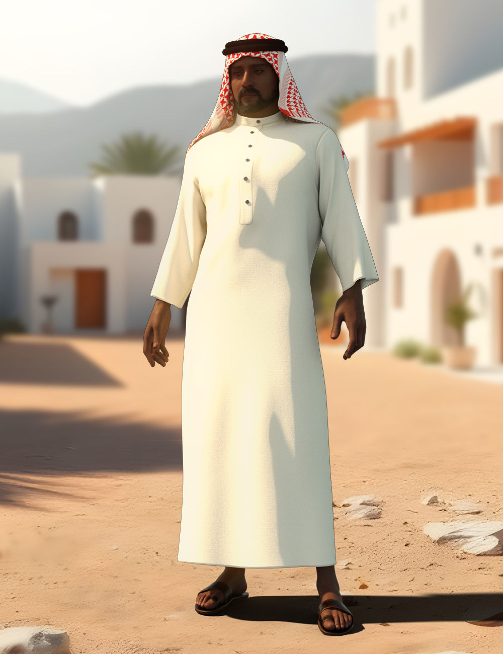 DForce Arab Thobe Outfit For Genesis 9 2026 - Free Daz 3D Models